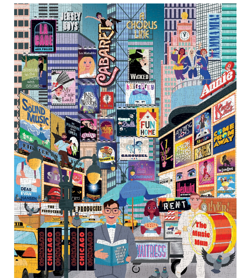 50 Must-See Musicals Bucket Puzzle 1000 pcs – Collected Joy